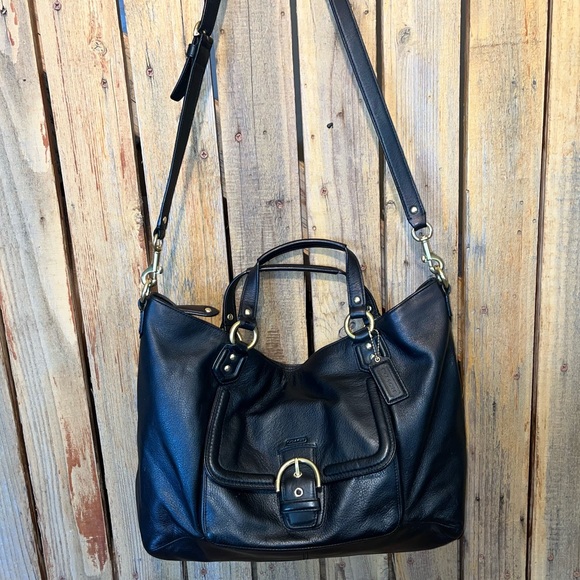 Coach | Bags | Coach Large Black Leather Satchel | Poshmark